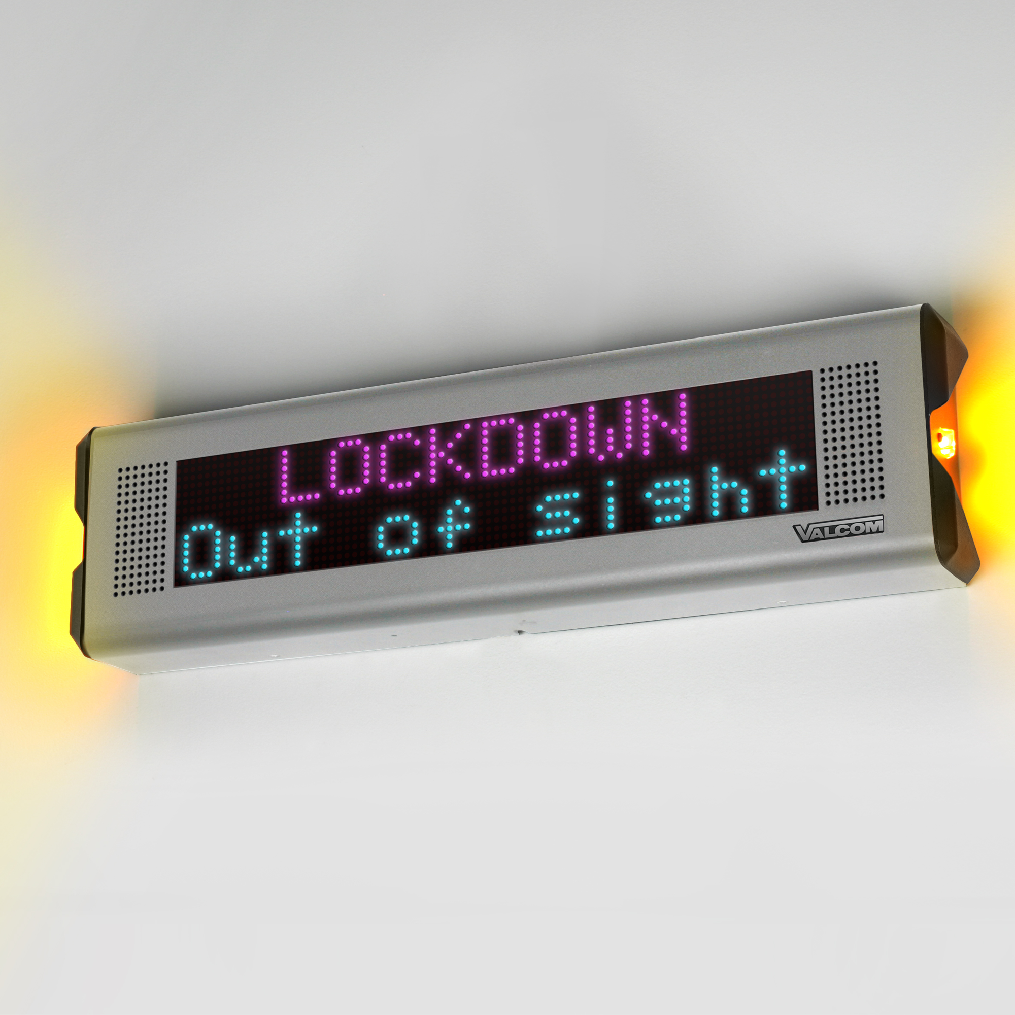 IP Text Sign with Speaker and Flashers, 7-Color, 20-Inch Wide, Black, Intrado Revolution ...