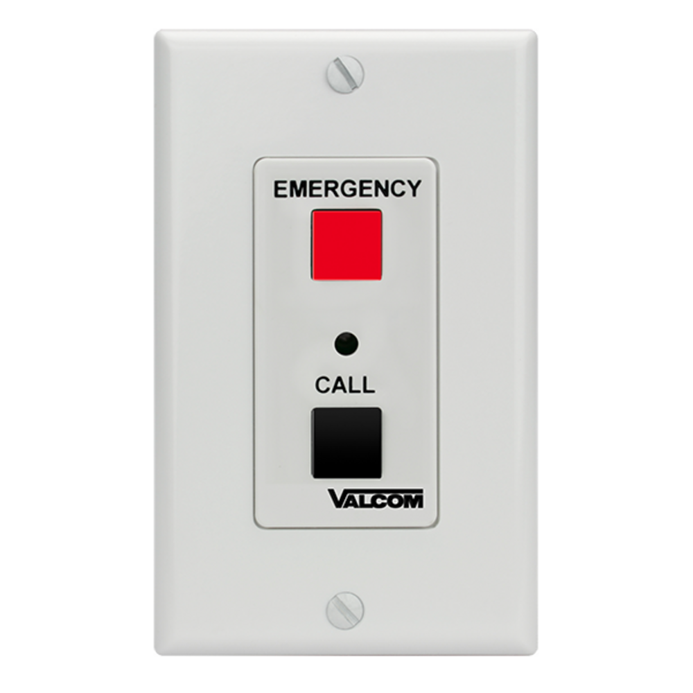 Emergency/Normal Call Button, with Volume Control, White, V-2995-W - Valcom