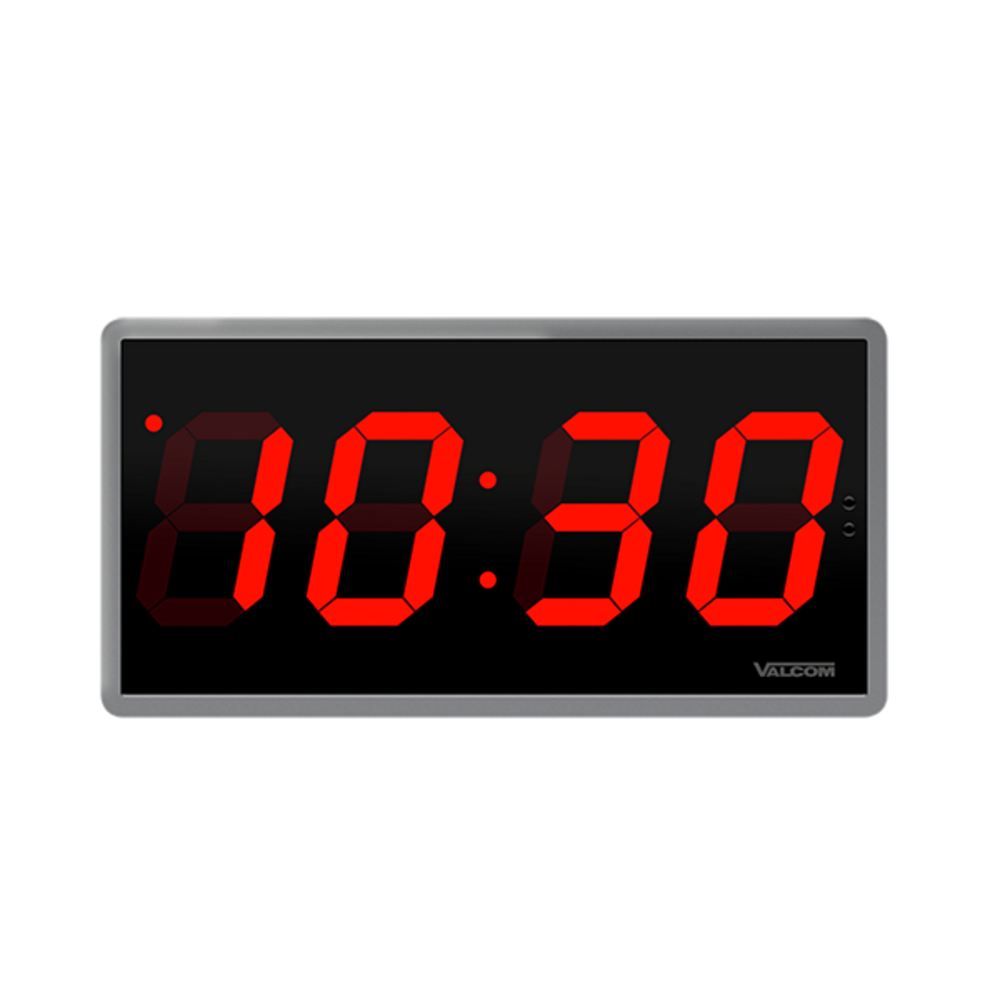 Digital Clock, 2.5-Inch, 4-Digits, Wired, 24Vdc, V-D2425B - Valcom